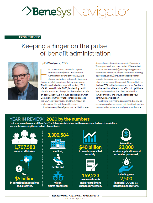BeneSys Navigator Q1 2021 - BeneSys